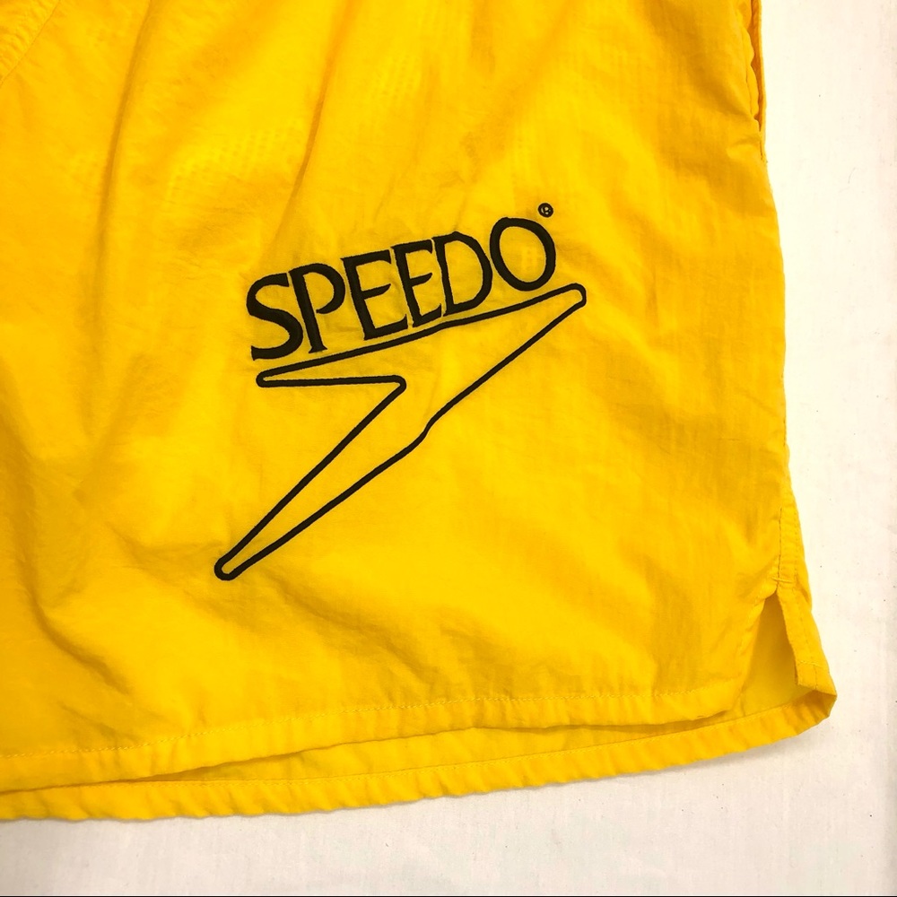 Vintage Yellow Speedo Swimsuit 90s Swim Trunks Xxl - Gem
